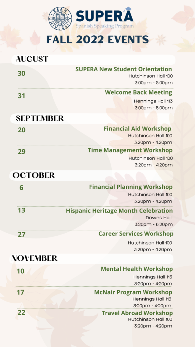Supera Events | Kean University